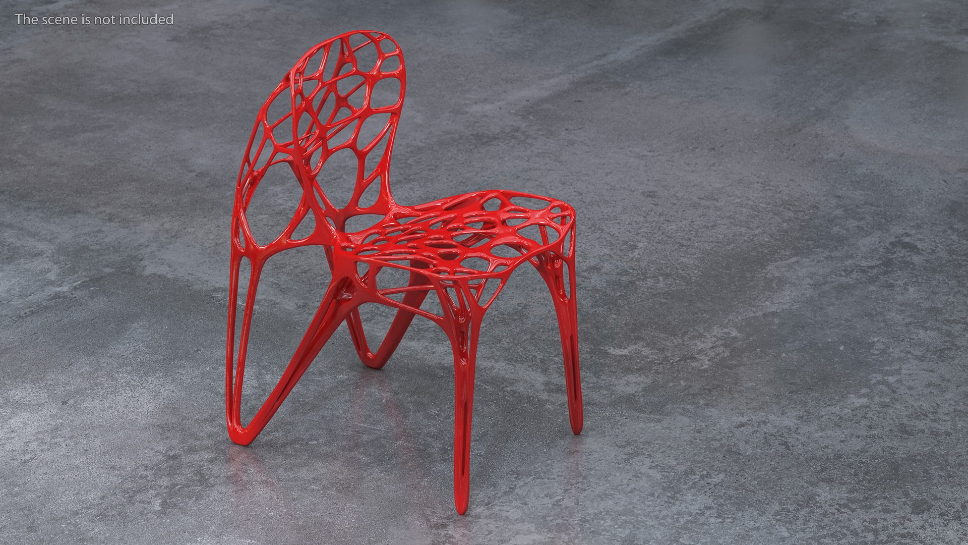 3D Model Modern GENERICO Chair Red - TurboSquid 1919674