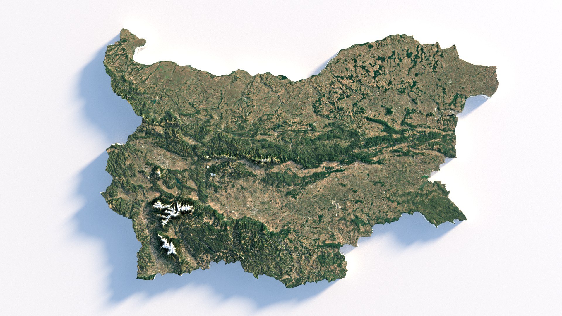 Bulgaria Terrain Map 3D - TurboSquid 2335465