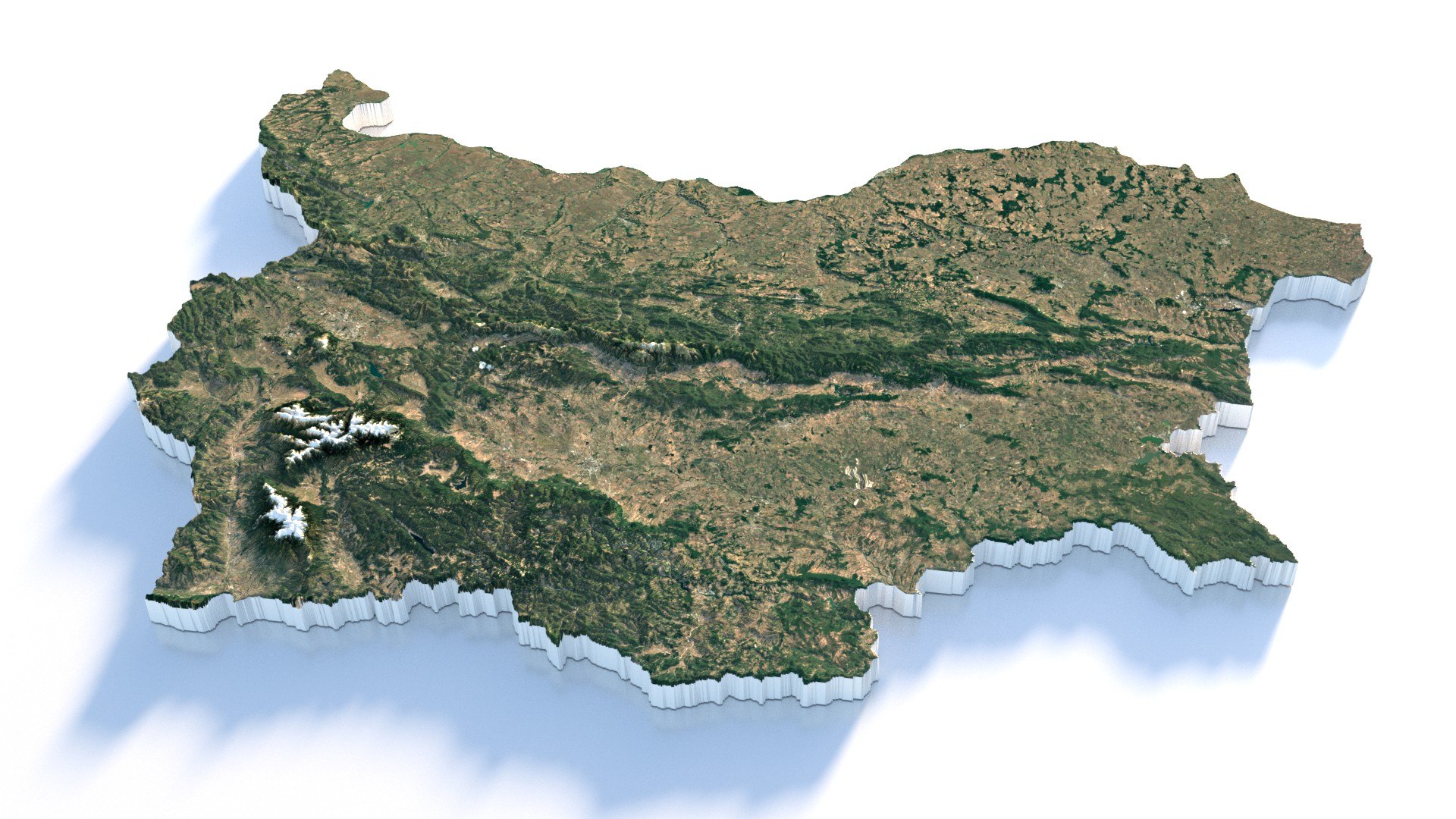 Bulgaria Terrain Map 3D - TurboSquid 2335465