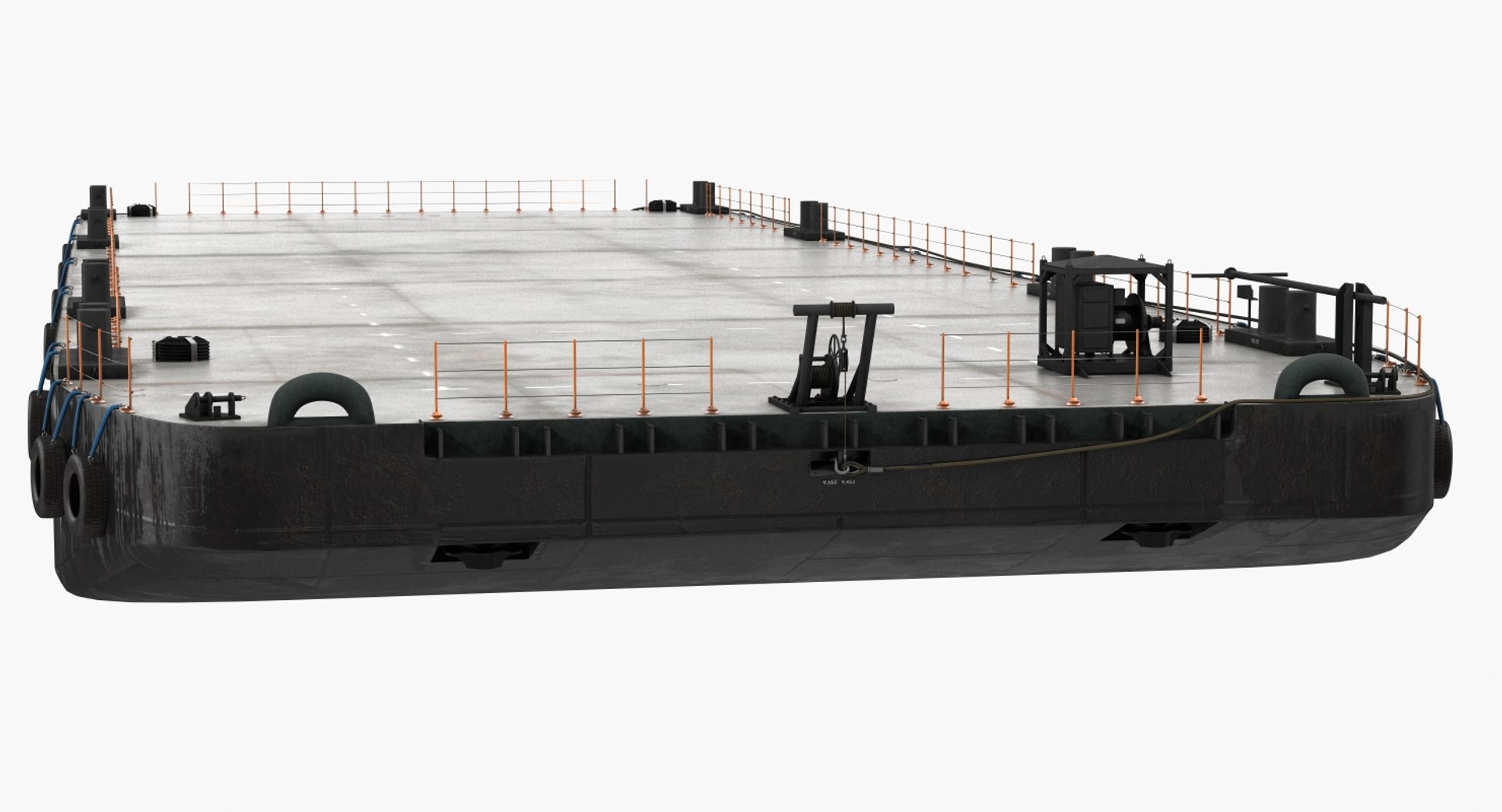3D Pontoon Barge Model - TurboSquid 1311269