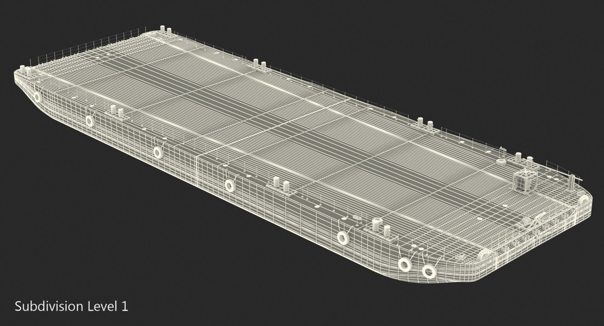 3D pontoon barge model - TurboSquid 1311269