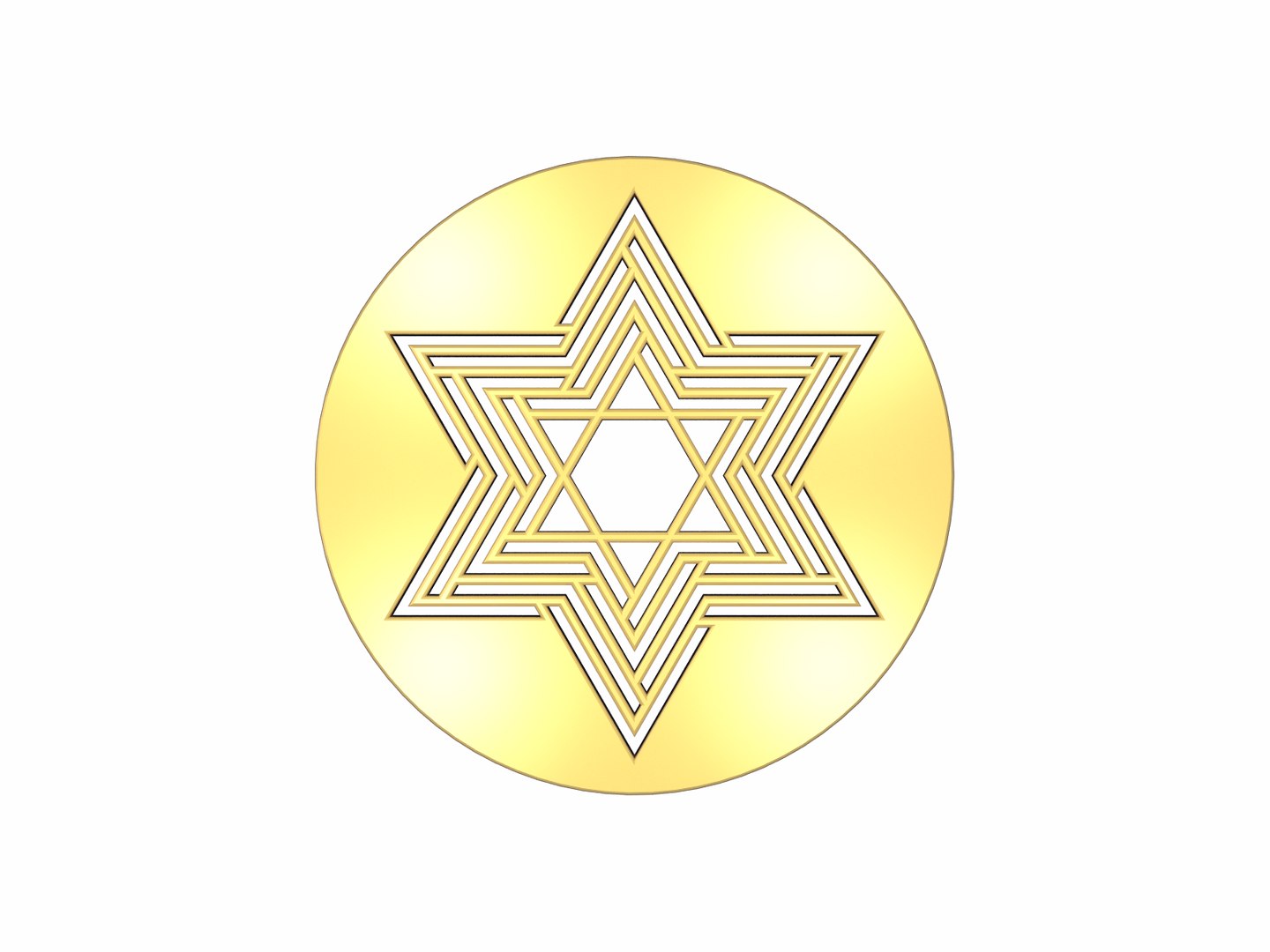 3D Star David Medallion - TurboSquid 1416865