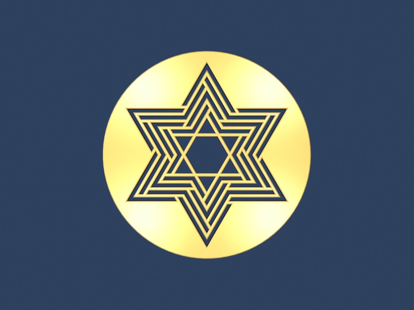 3D Star David Medallion - TurboSquid 1416865