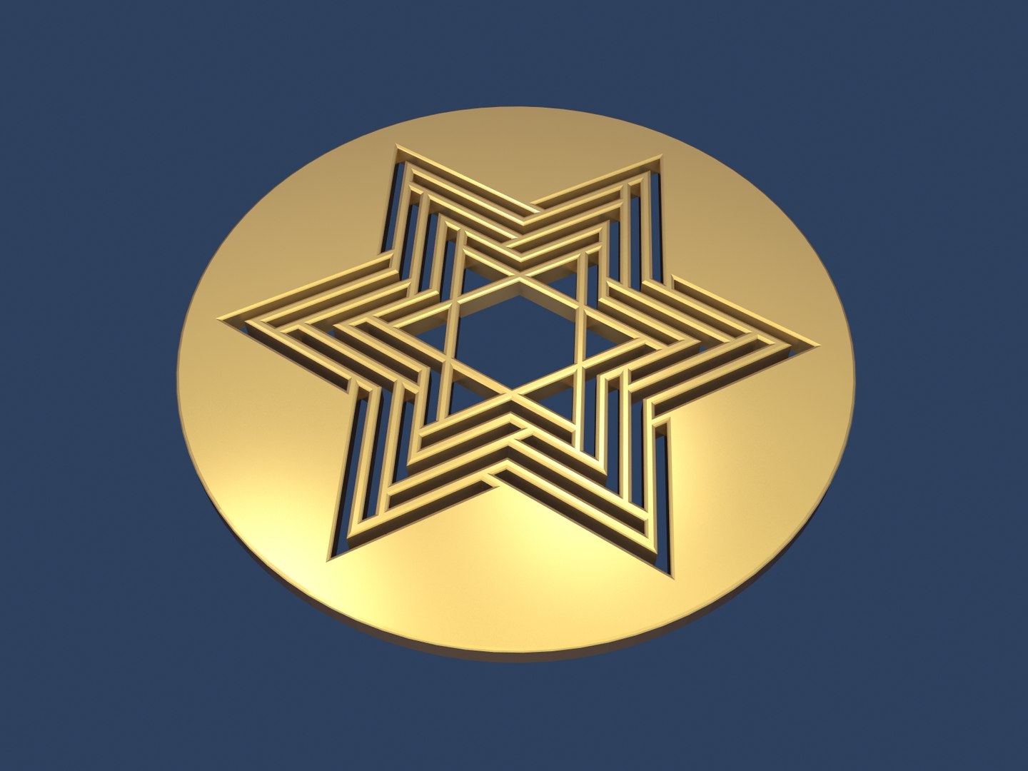 3D Star David Medallion - TurboSquid 1416865