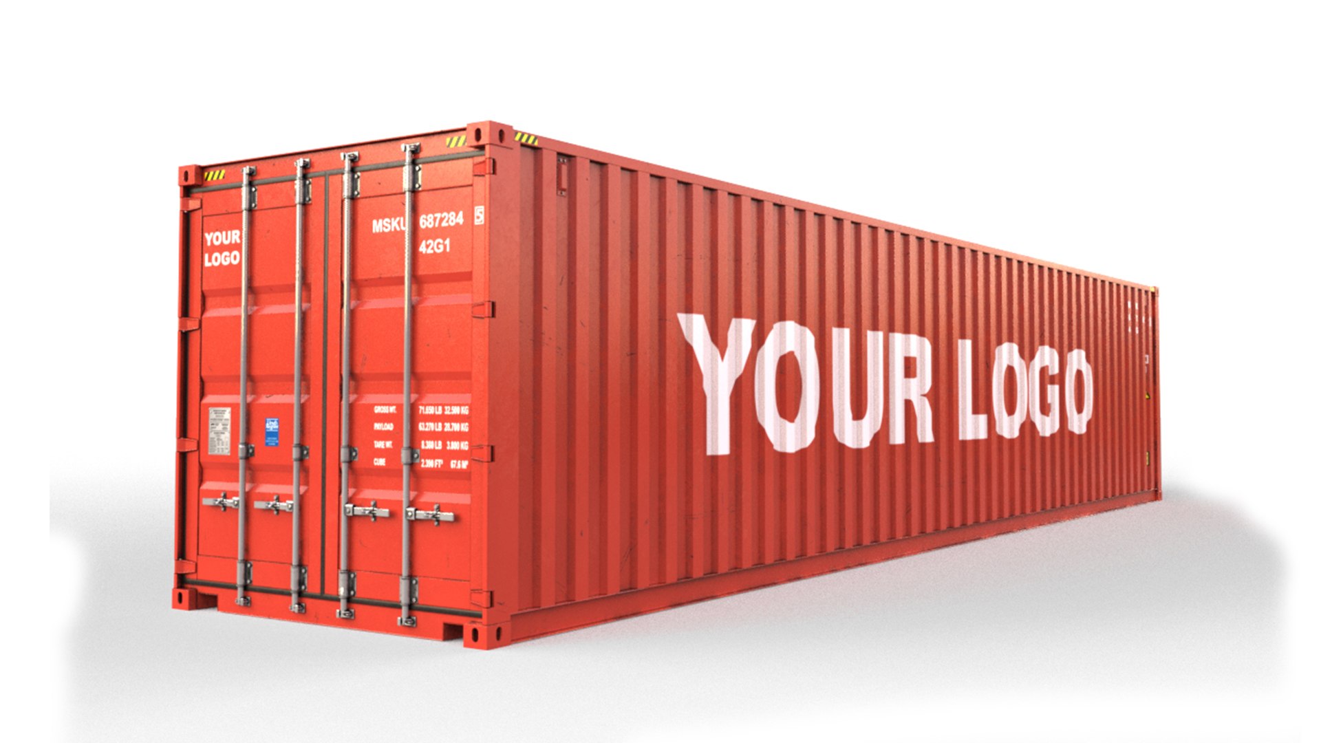 Generic Container 40feet Standat 3D Model - TurboSquid 1908288