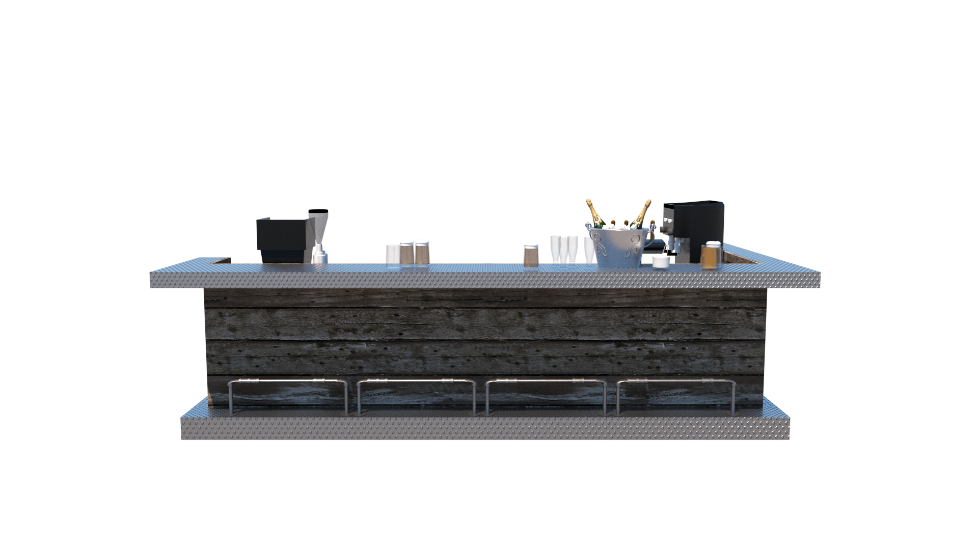 Industrial Bar Table 3D Model - TurboSquid 2297628