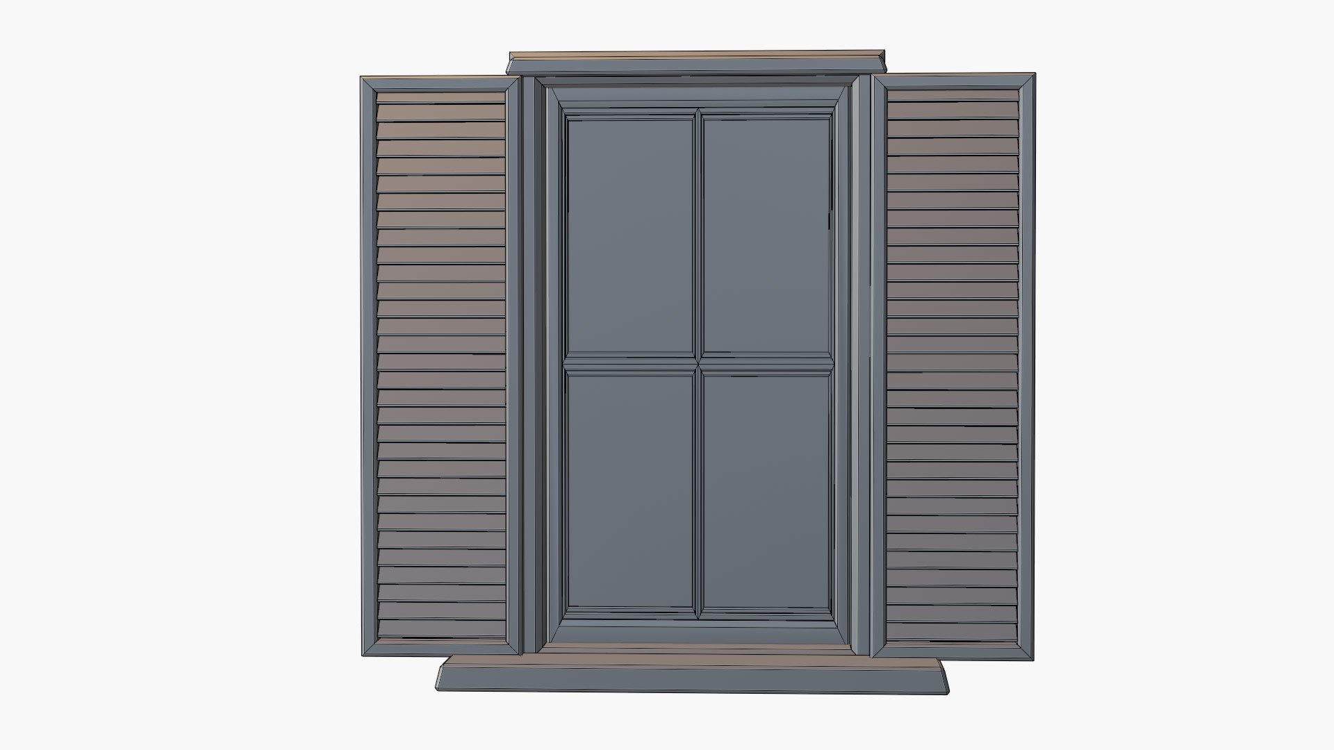 3D Model Window With Shutter - TurboSquid 2204477