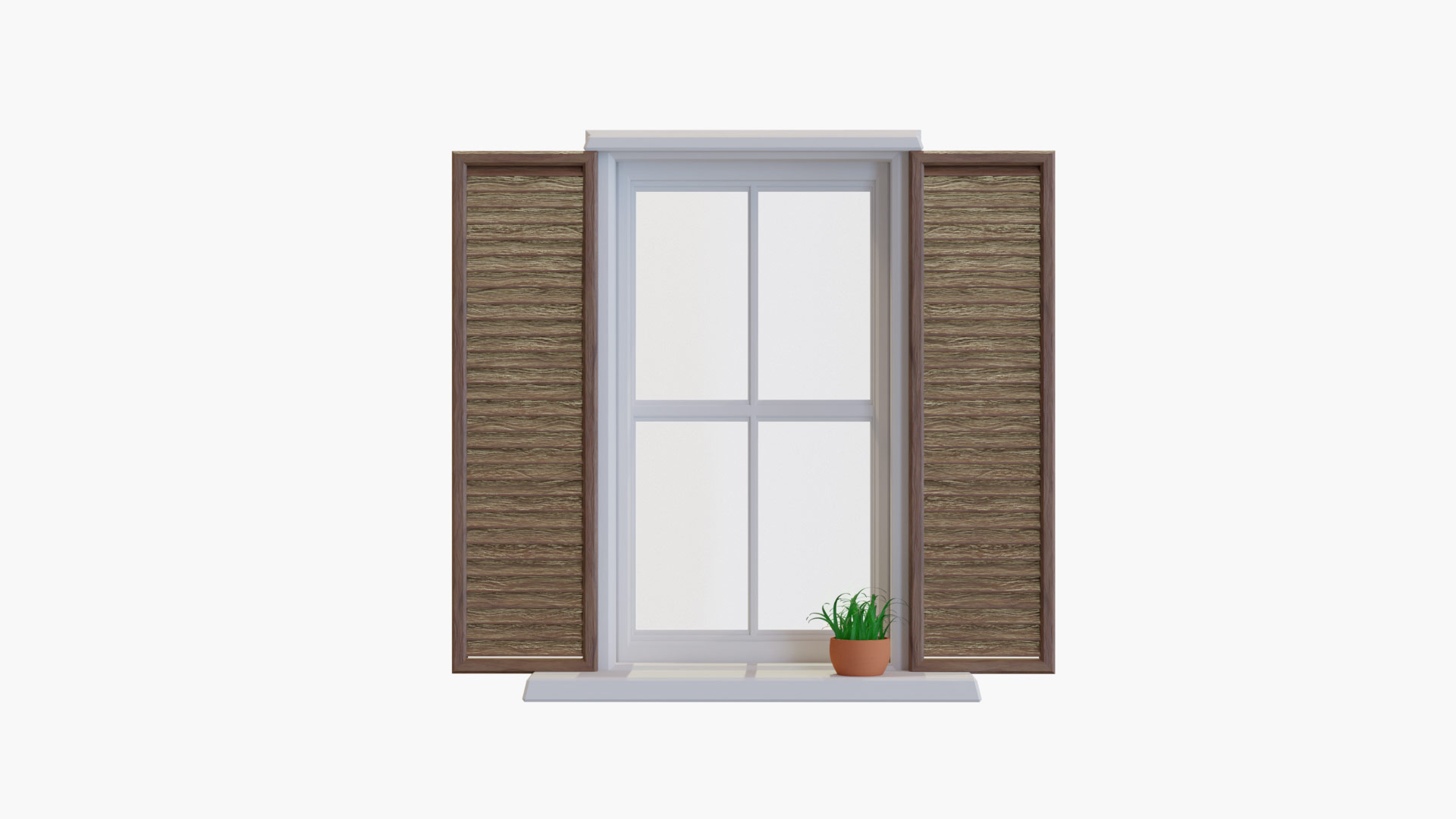 3D Model Window With Shutter - TurboSquid 2204477