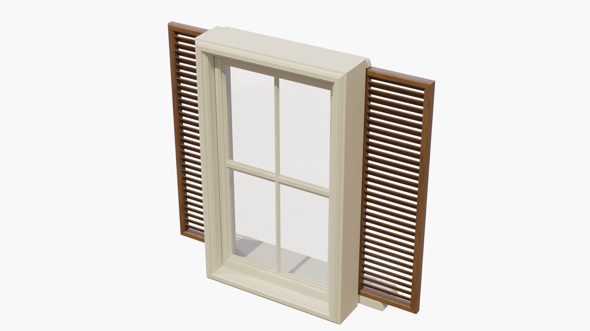 3D Model Window With Shutter - TurboSquid 2204477