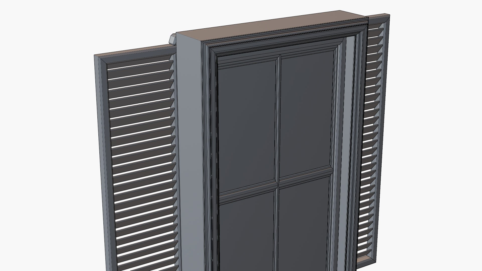 3D Model Window With Shutter - TurboSquid 2204477