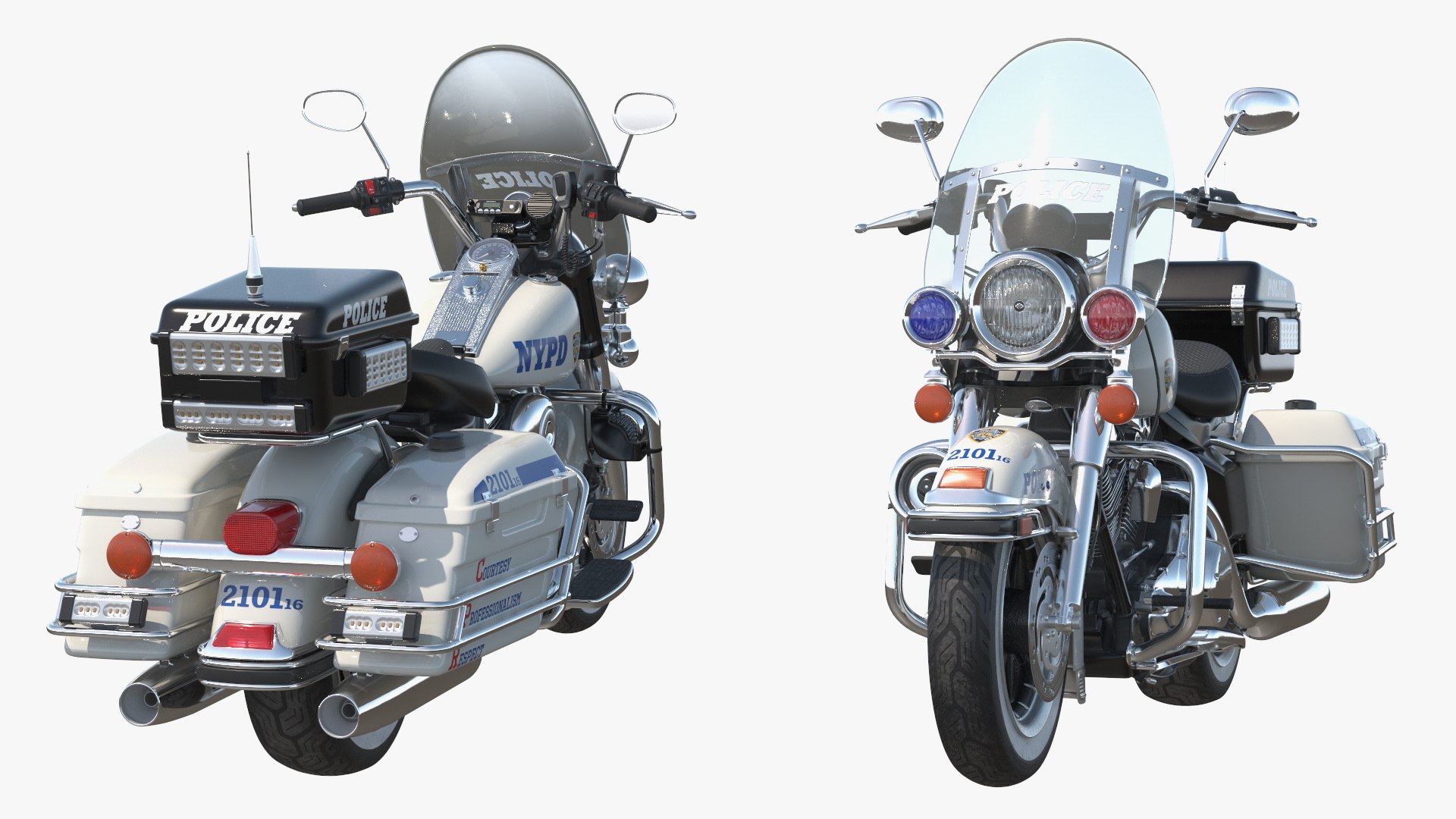US NYPD Motorcycle Road King Rigged 3D Model - TurboSquid 2325596