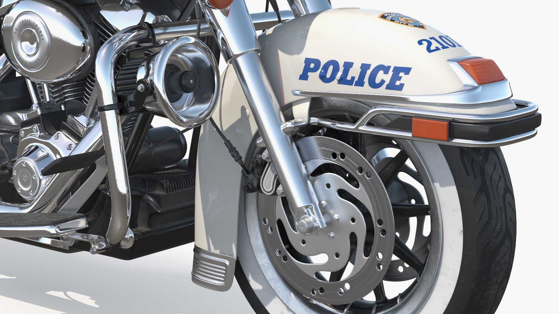 US NYPD Motorcycle Road King Rigged 3D Model - TurboSquid 2325596