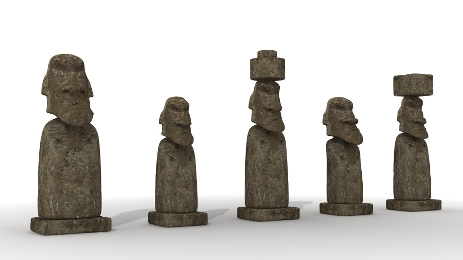 moai head 3d lwo