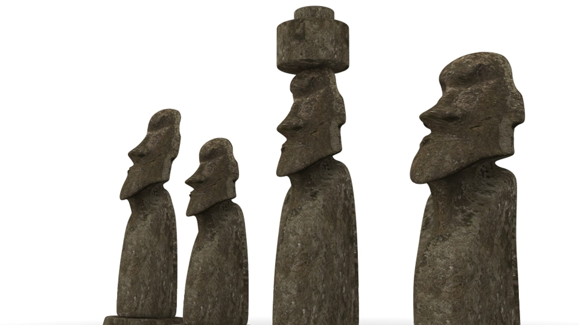 Moai Head 3d Lwo
