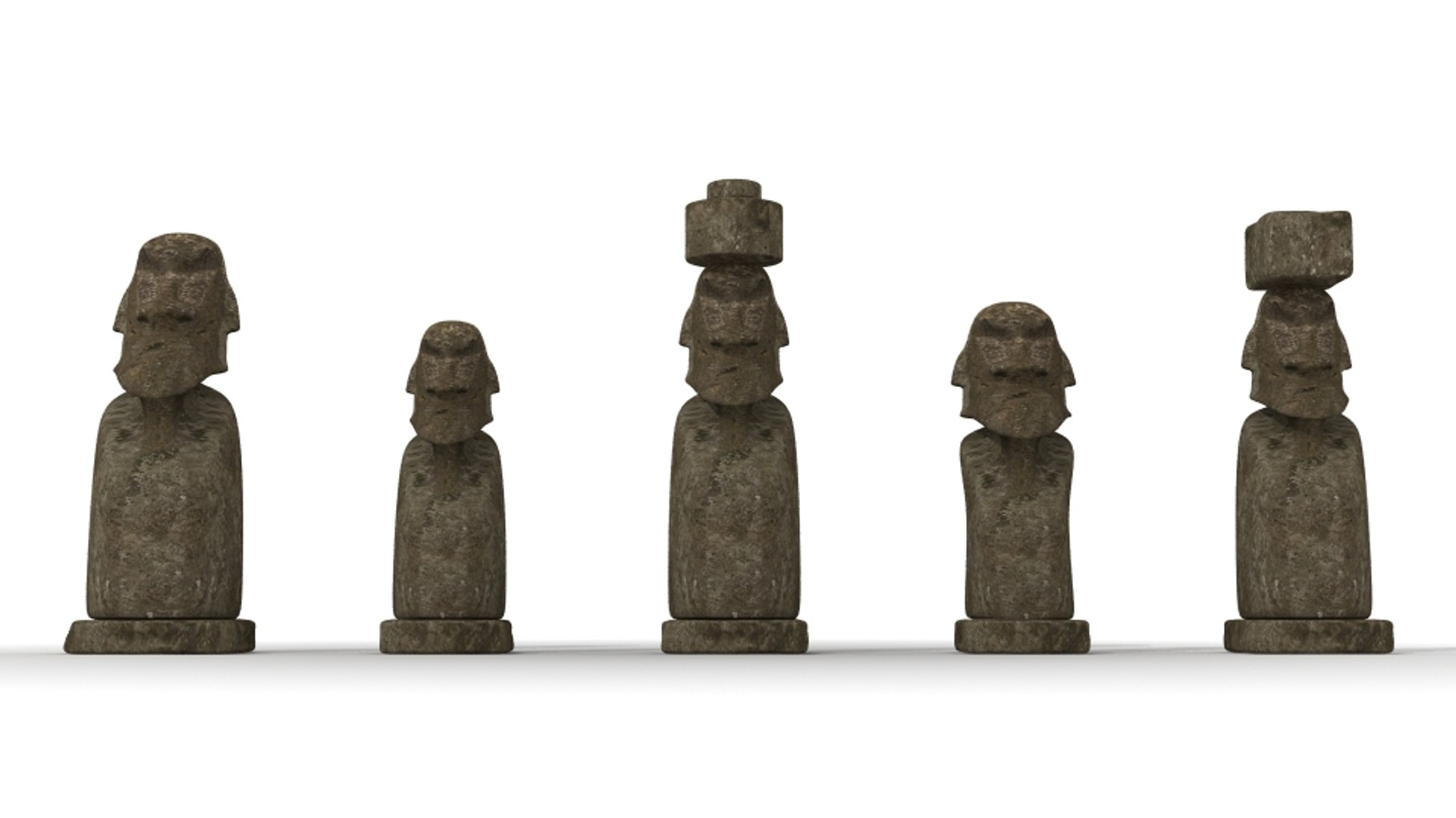 Moai Head 3d Lwo