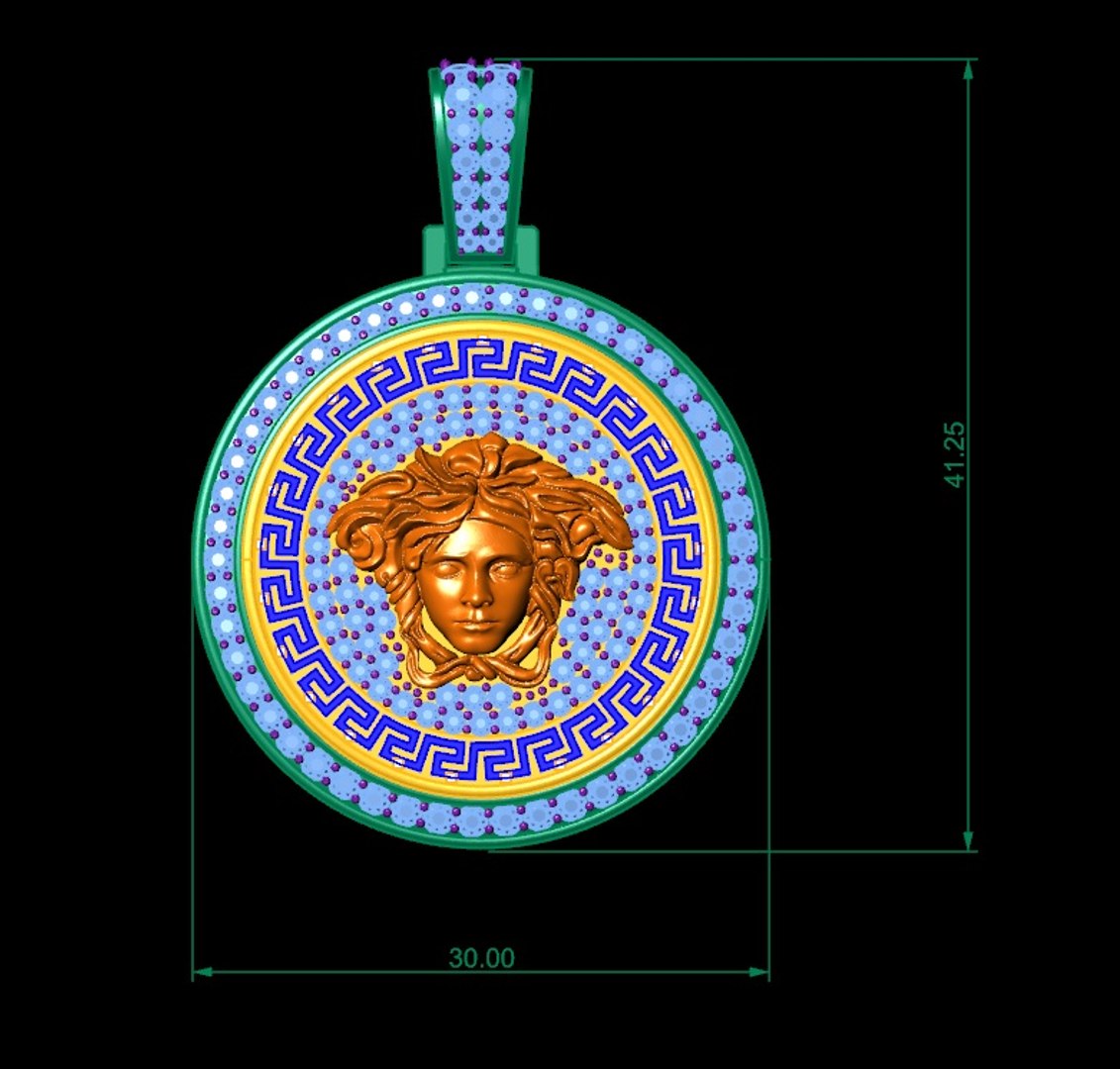 Versace Pendant 3D Model - TurboSquid 1351580