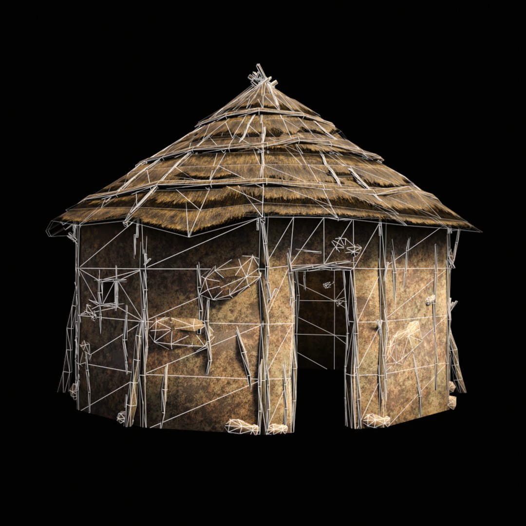 3D PRIMITIVE AFRICAN PRIMAL HUT SHELTER HOUSE COTTAGE COLLECTION Model ...