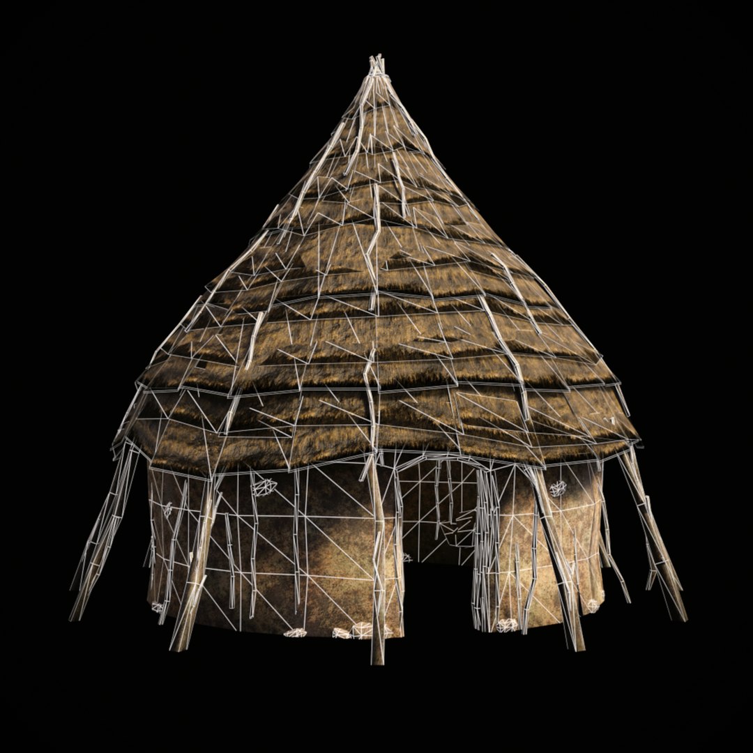 3D PRIMITIVE AFRICAN PRIMAL HUT SHELTER HOUSE COTTAGE COLLECTION Model ...