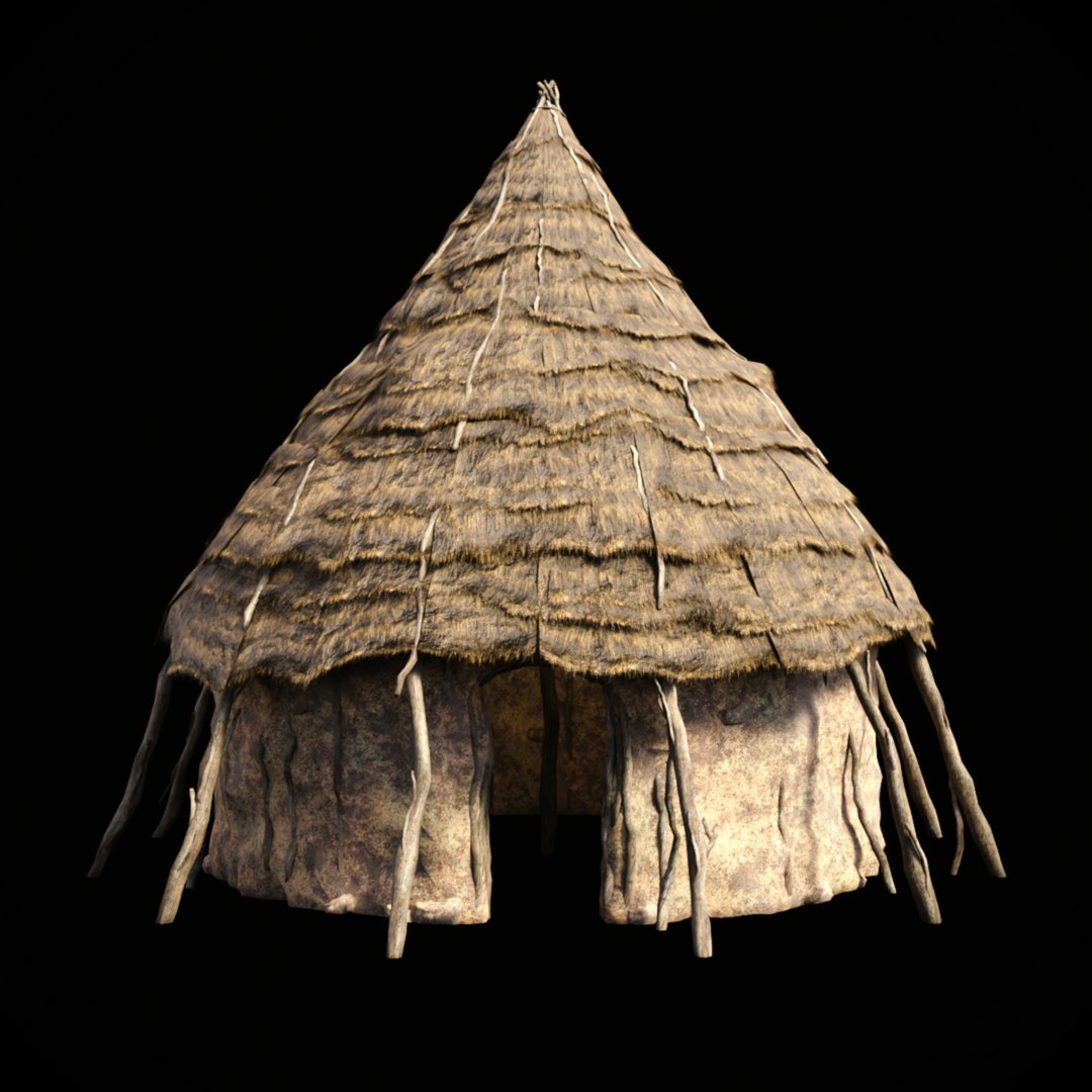 3D PRIMITIVE AFRICAN PRIMAL HUT SHELTER HOUSE COTTAGE COLLECTION Model ...