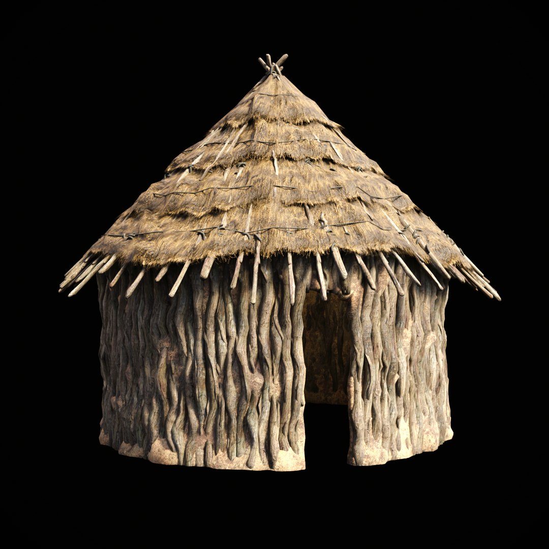 3D PRIMITIVE AFRICAN PRIMAL HUT SHELTER HOUSE COTTAGE COLLECTION Model ...