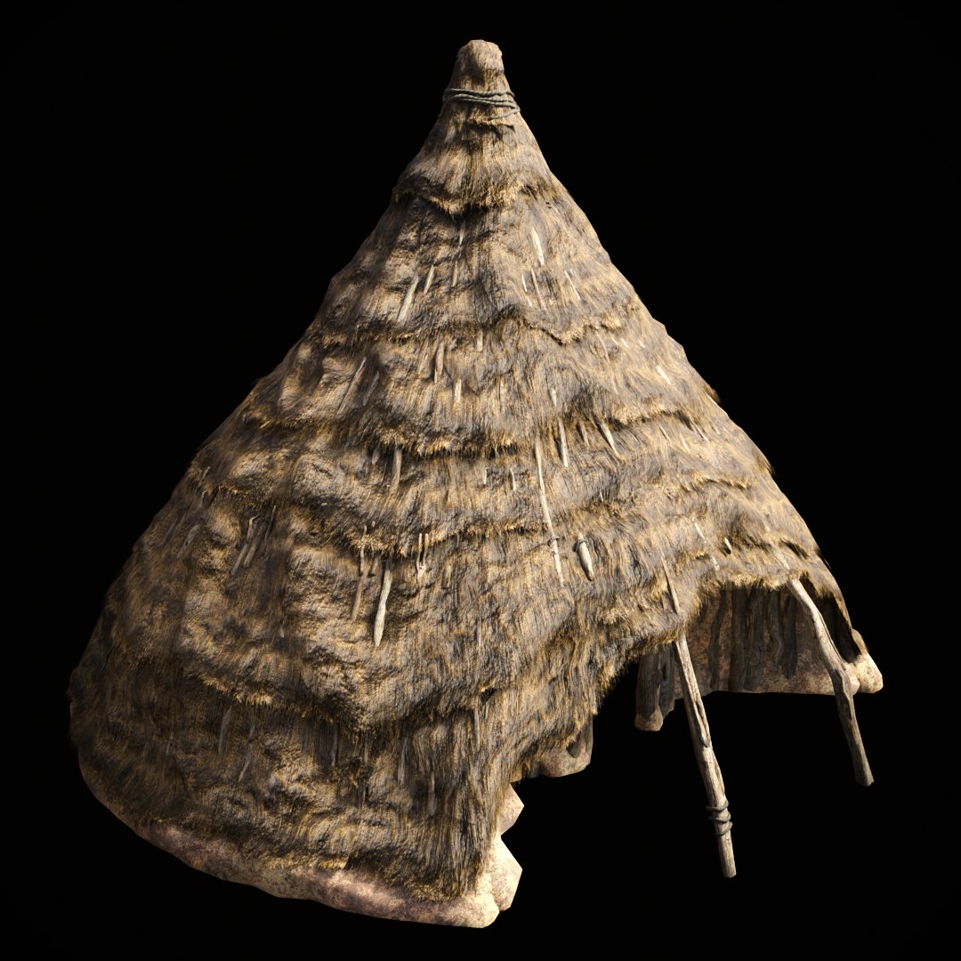 3D PRIMITIVE AFRICAN PRIMAL HUT SHELTER HOUSE COTTAGE COLLECTION model ...