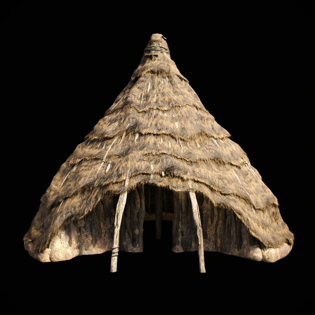 3D PRIMITIVE AFRICAN PRIMAL HUT SHELTER HOUSE COTTAGE COLLECTION model ...