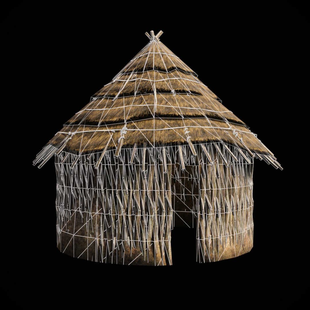 3D PRIMITIVE AFRICAN PRIMAL HUT SHELTER HOUSE COTTAGE COLLECTION model ...