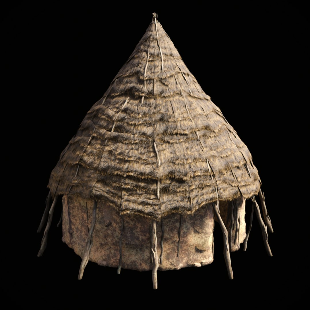 3D PRIMITIVE AFRICAN PRIMAL HUT SHELTER HOUSE COTTAGE COLLECTION Model ...