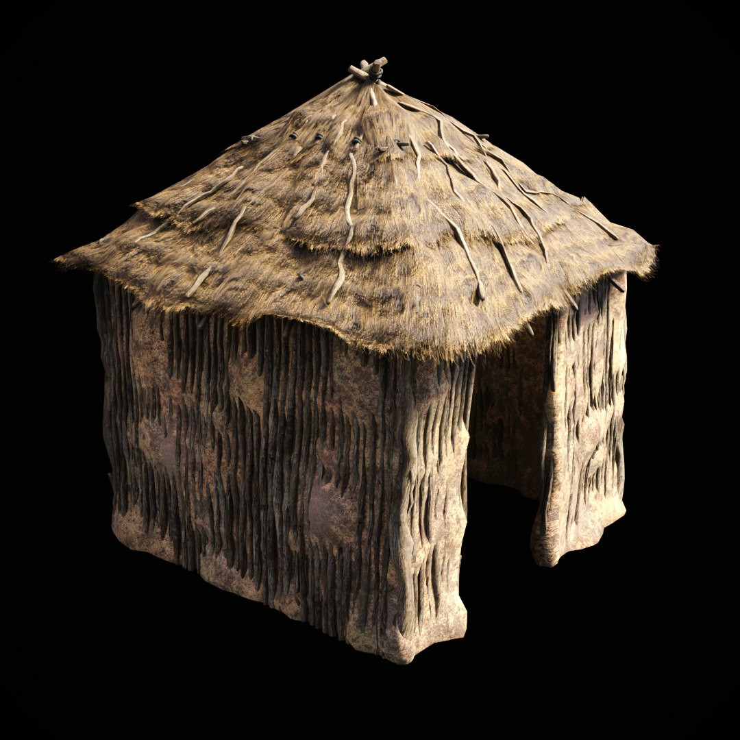 3D PRIMITIVE AFRICAN PRIMAL HUT SHELTER HOUSE COTTAGE COLLECTION model ...