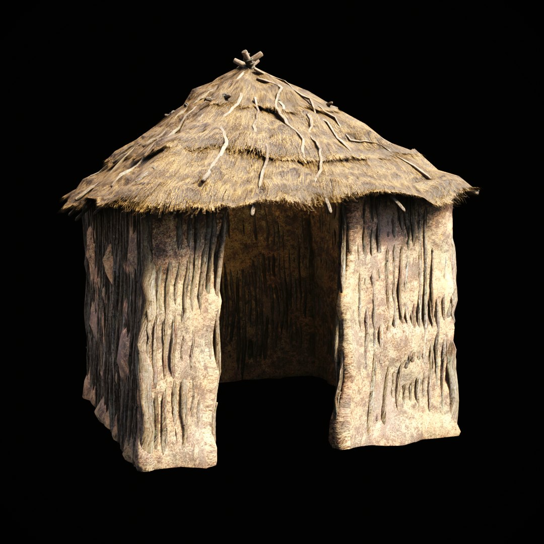 3D PRIMITIVE AFRICAN PRIMAL HUT SHELTER HOUSE COTTAGE COLLECTION model ...