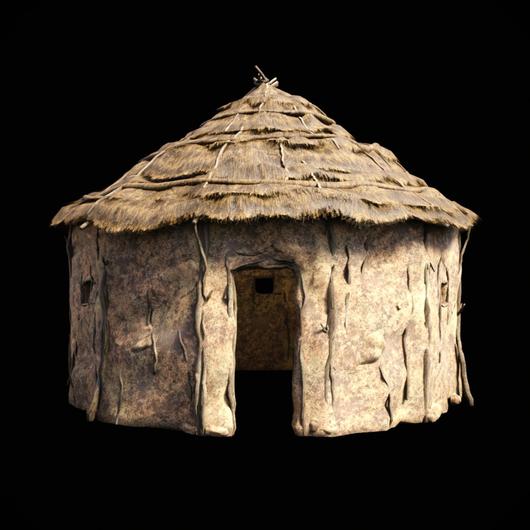 3D PRIMITIVE AFRICAN PRIMAL HUT SHELTER HOUSE COTTAGE COLLECTION Model ...