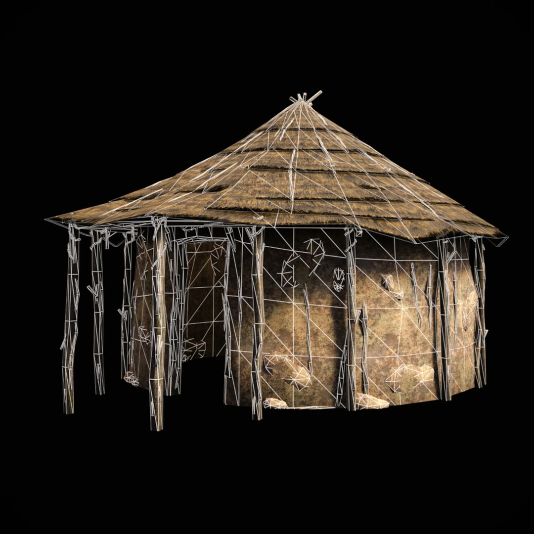3D PRIMITIVE AFRICAN PRIMAL HUT SHELTER HOUSE COTTAGE COLLECTION Model ...