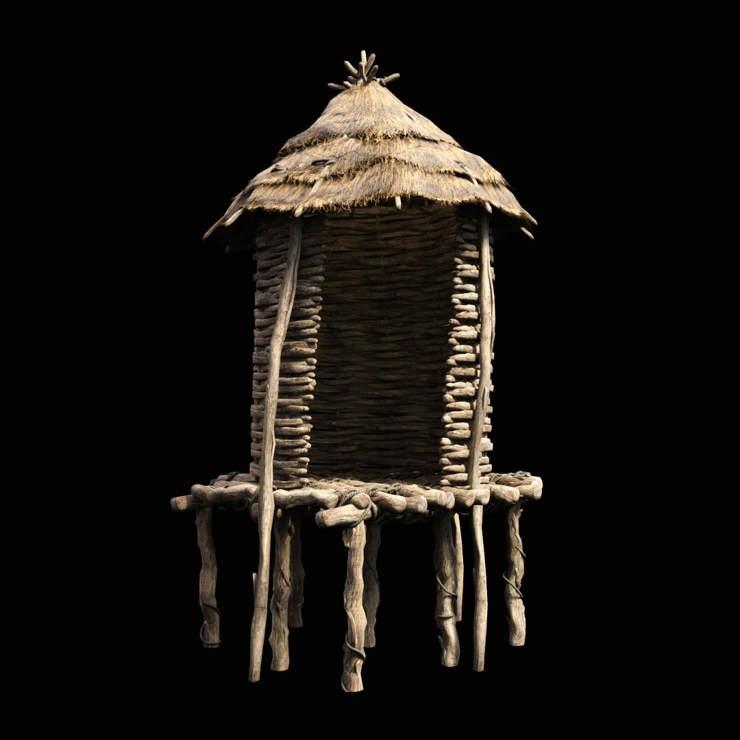 3D PRIMITIVE AFRICAN PRIMAL HUT SHELTER HOUSE COTTAGE COLLECTION model ...