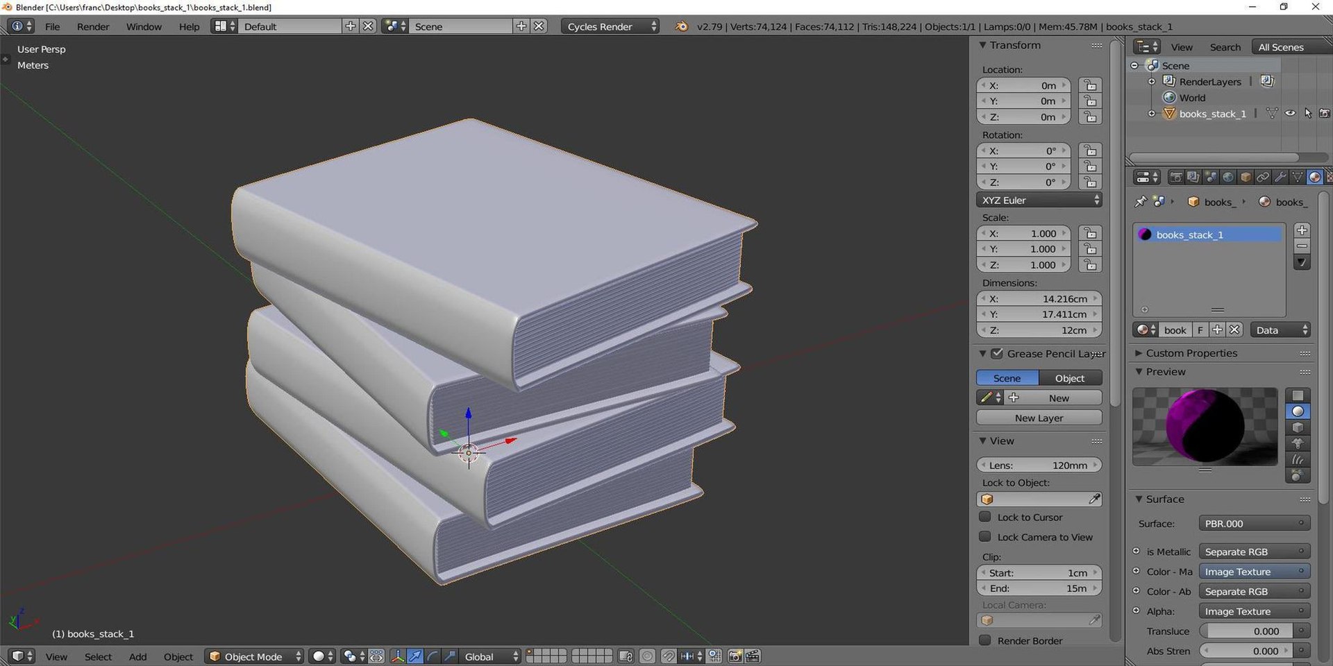 3D Model Stack Books 1 - TurboSquid 1341530