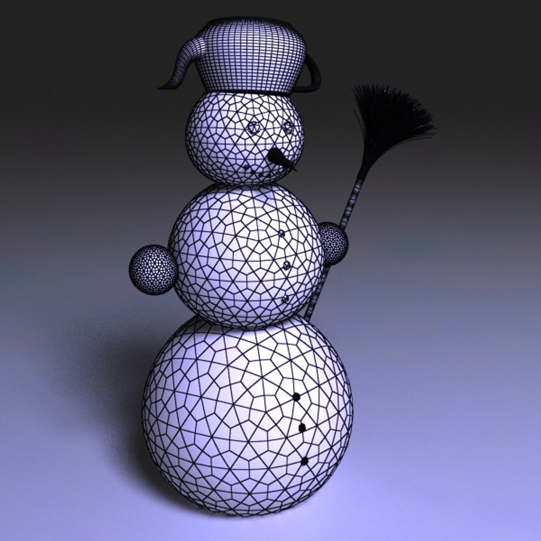 3d Max Snowman Whisk