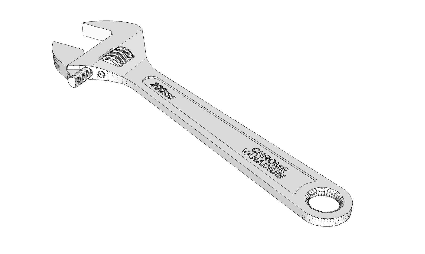 3D Wrench Adjustable - TurboSquid 1390335
