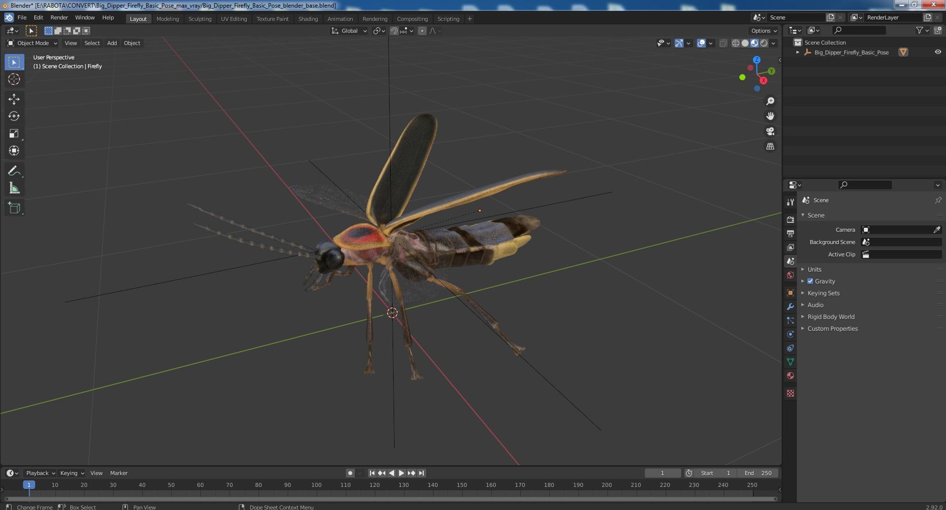 3D Big Dipper Firefly Basic Pose model - TurboSquid 2170484