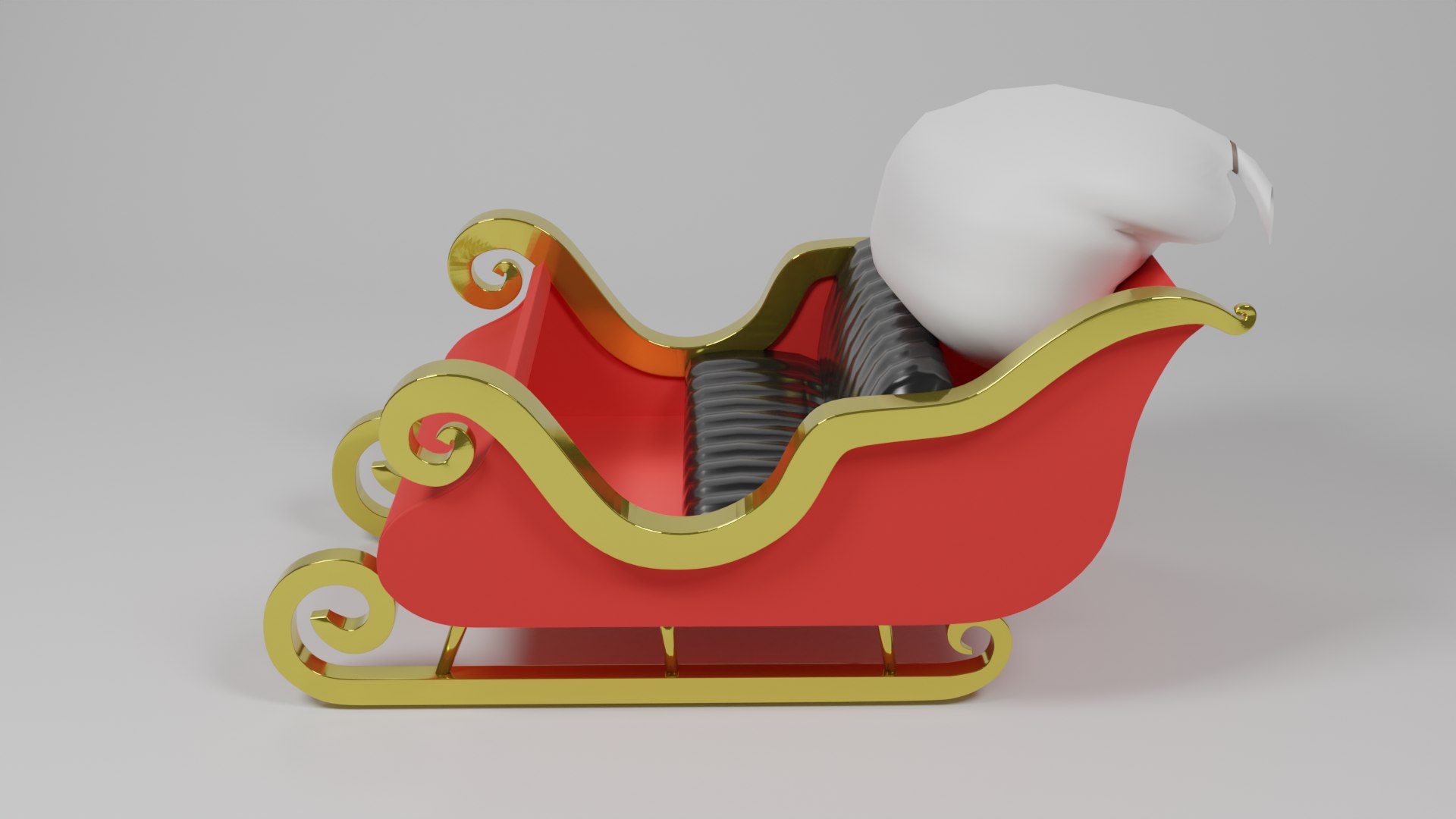 Santa Sleigh 3D Model - TurboSquid 2164050