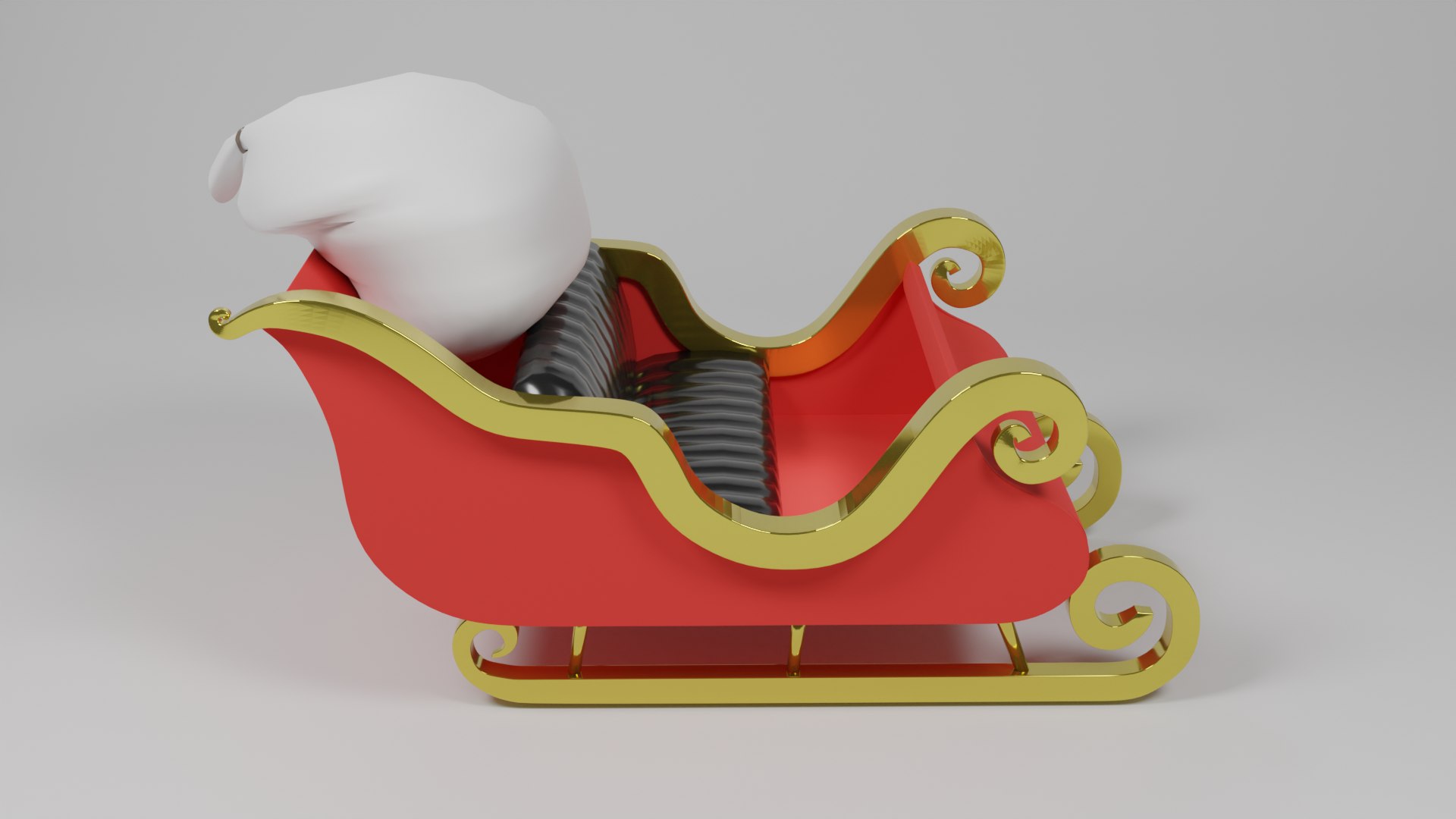 Santa Sleigh 3D Model - TurboSquid 2164050