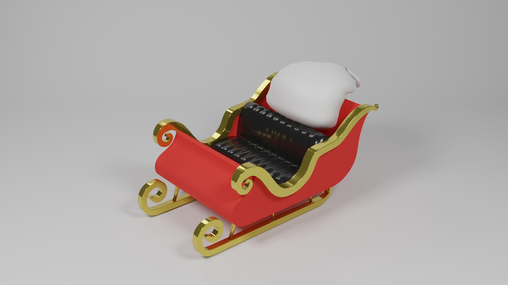 Santa Sleigh 3D Model - TurboSquid 2164050