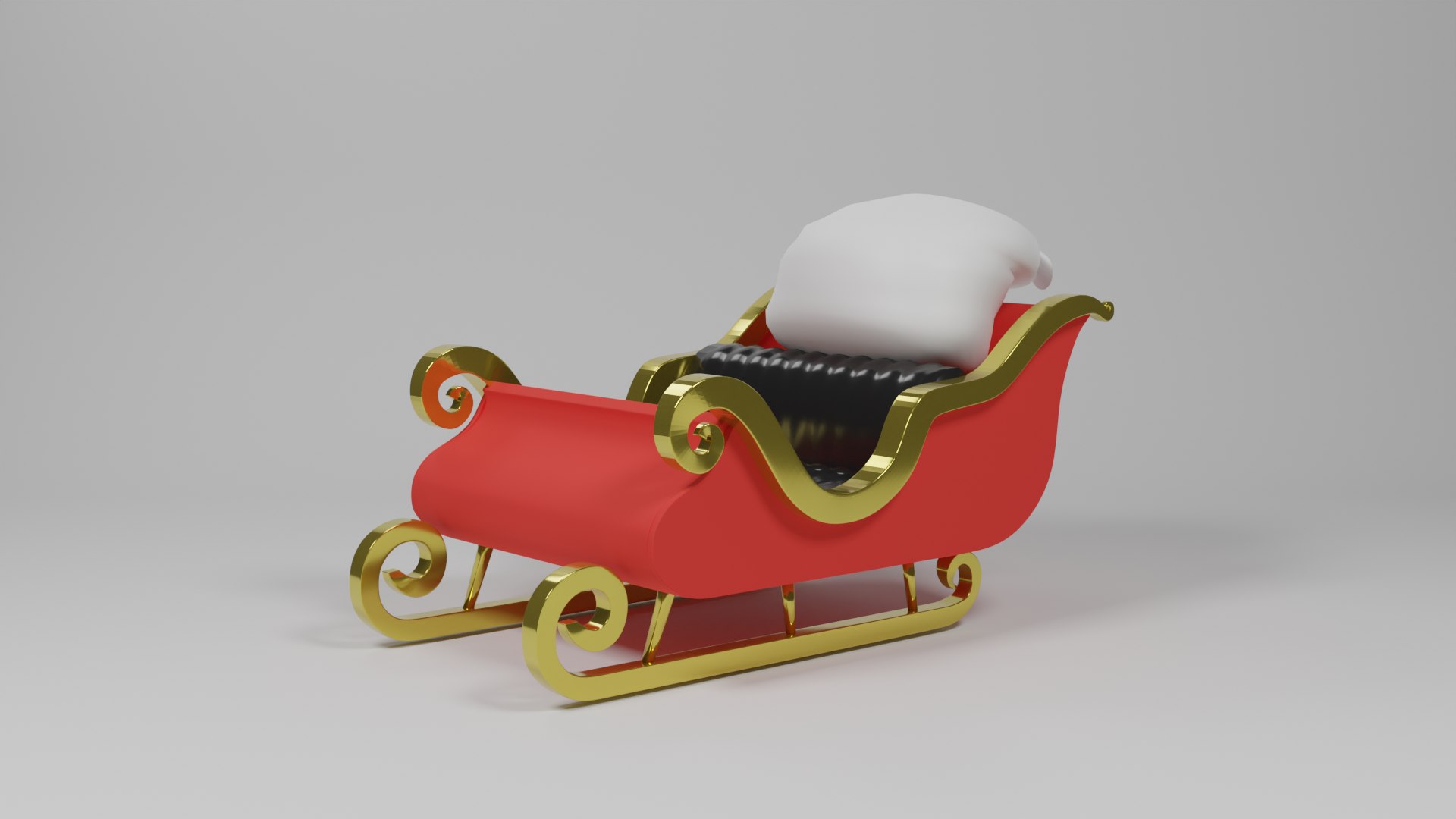 Santa Sleigh 3D Model - TurboSquid 2164050