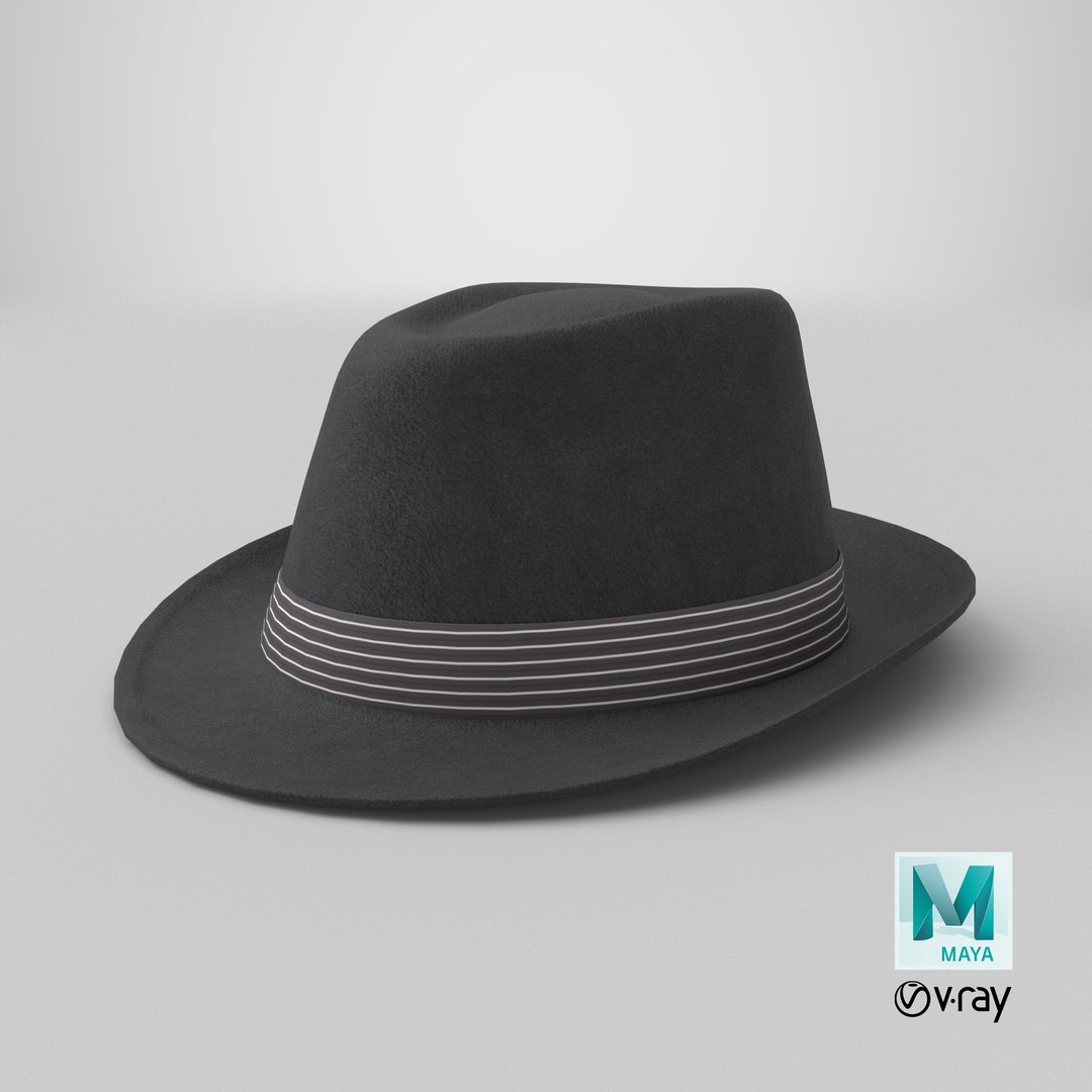 3D Fedora Hat 2 Model - TurboSquid 2149171