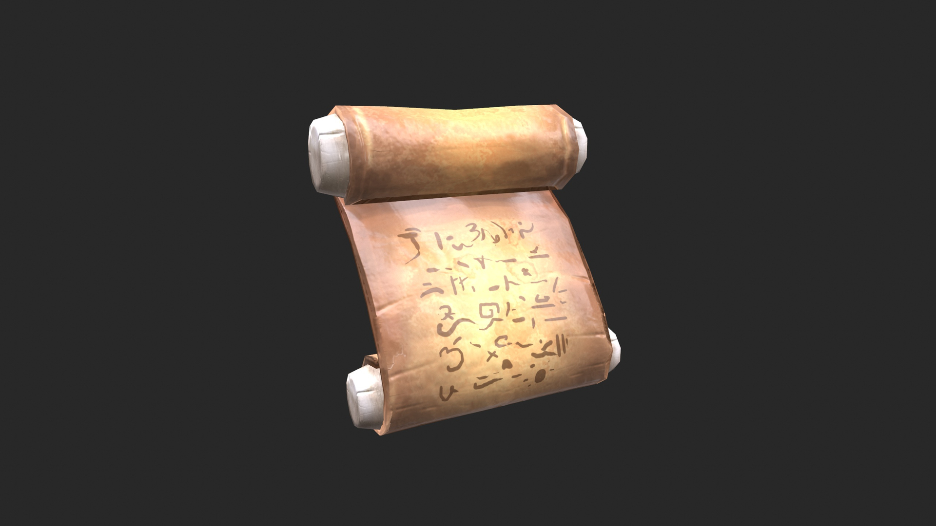 Low-poly Ancient Scroll 3D Model - TurboSquid 1405967