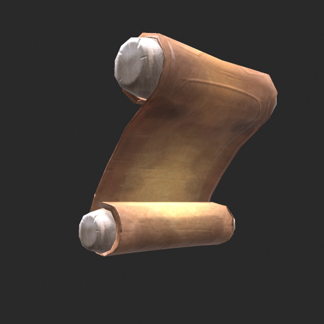 Low-poly Ancient Scroll 3D Model - TurboSquid 1405967