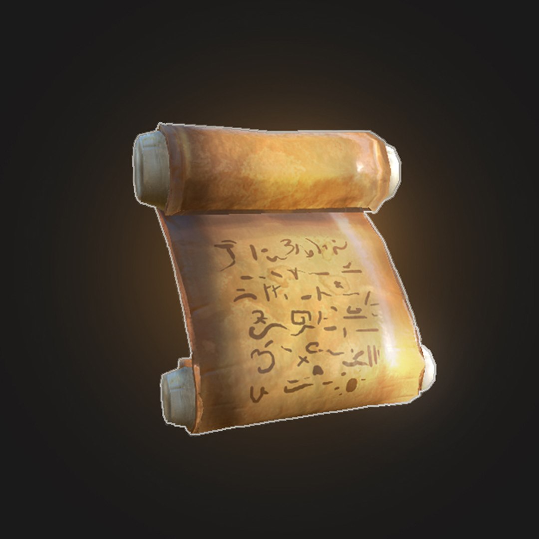 Low-poly Ancient Scroll 3D Model - TurboSquid 1405967