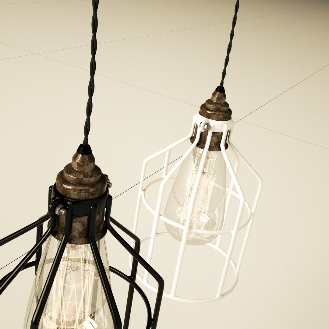 3ds max cage lamp edison bulb