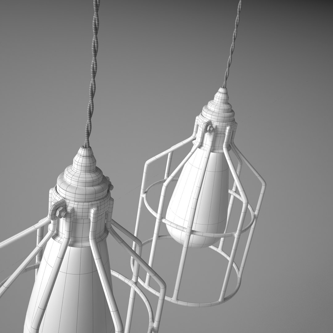 3ds max cage lamp edison bulb