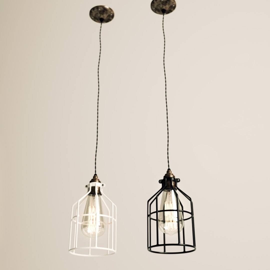 3ds max cage lamp edison bulb