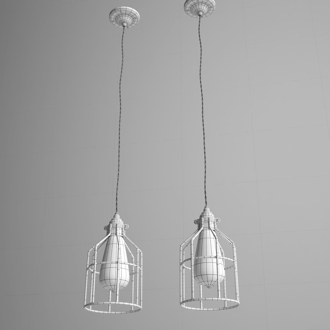 3ds max cage lamp edison bulb