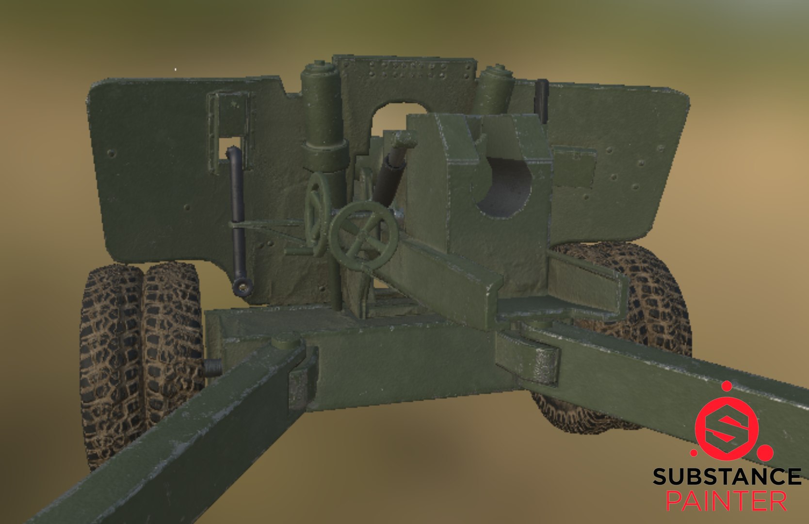 3D 100 Mm Gun Bs-3 Model - TurboSquid 1210018